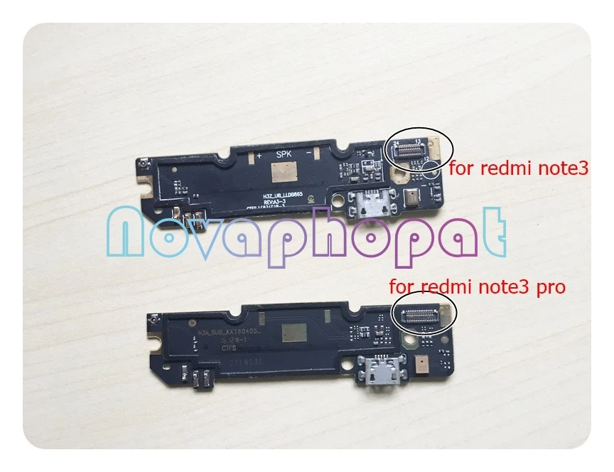 Puerto cargador Novaphopat para Xiaomi Redmi Note3 Note3 Pro USB Dock carga datos transferencia ...