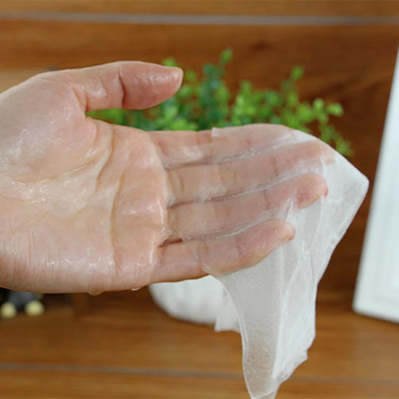 50pcs Super Thin Disposable Facial Neck Mask Invisible Silk Facemask ...