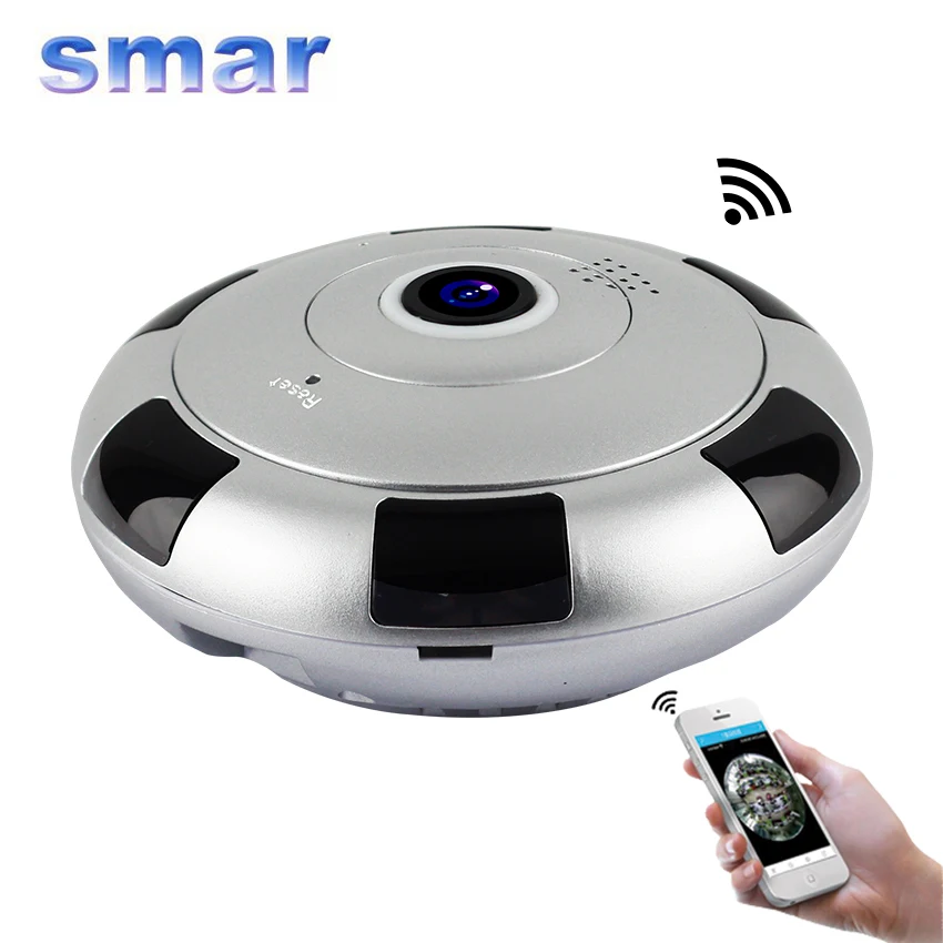 Wireless WIFI IP Camera 360 Degree Fisheye Panoramic IP Camera 960P HD ...