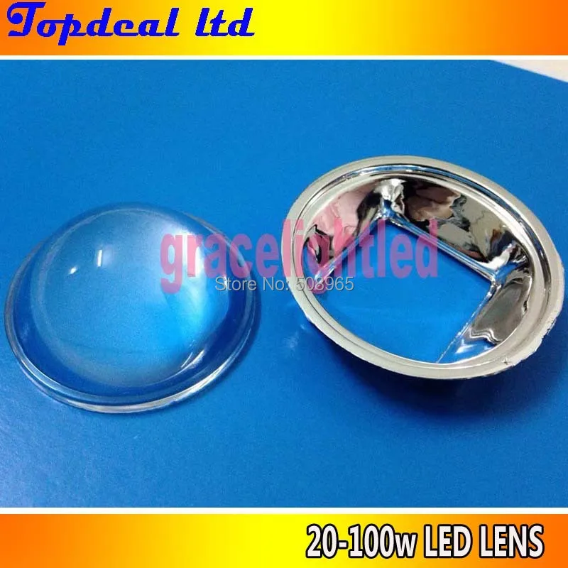 10pcs 60-80degree 44mm Convex Optical Glass Led Lens +led Lens ...