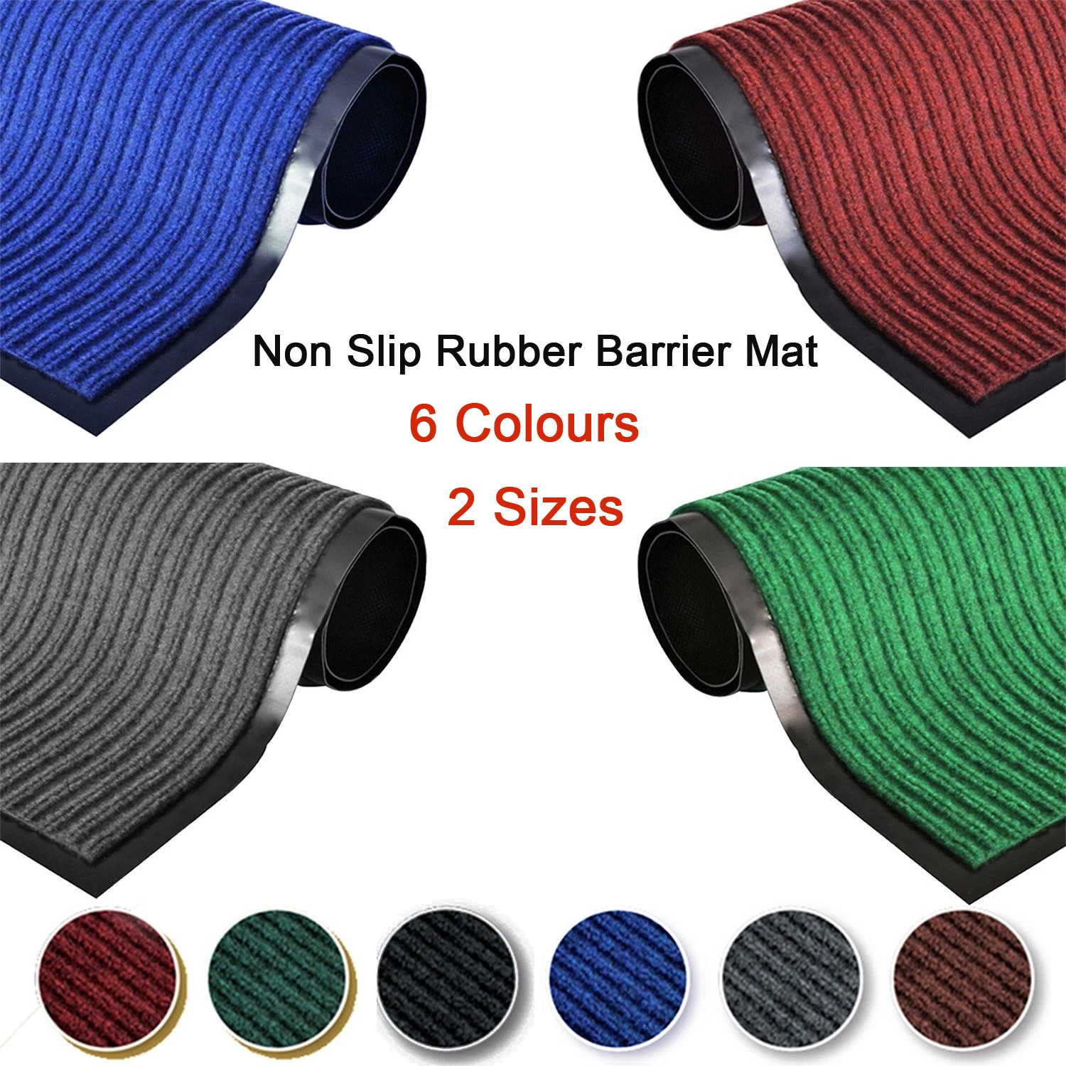 Non Slip PVC Heavy RUBBER Kitchen Hallway Rug Mats Heavy Duty Barrier ... Non Slip PVC Heavy RUBBER Kitchen Hallway Rug Mats Heavy Duty Barrier ...