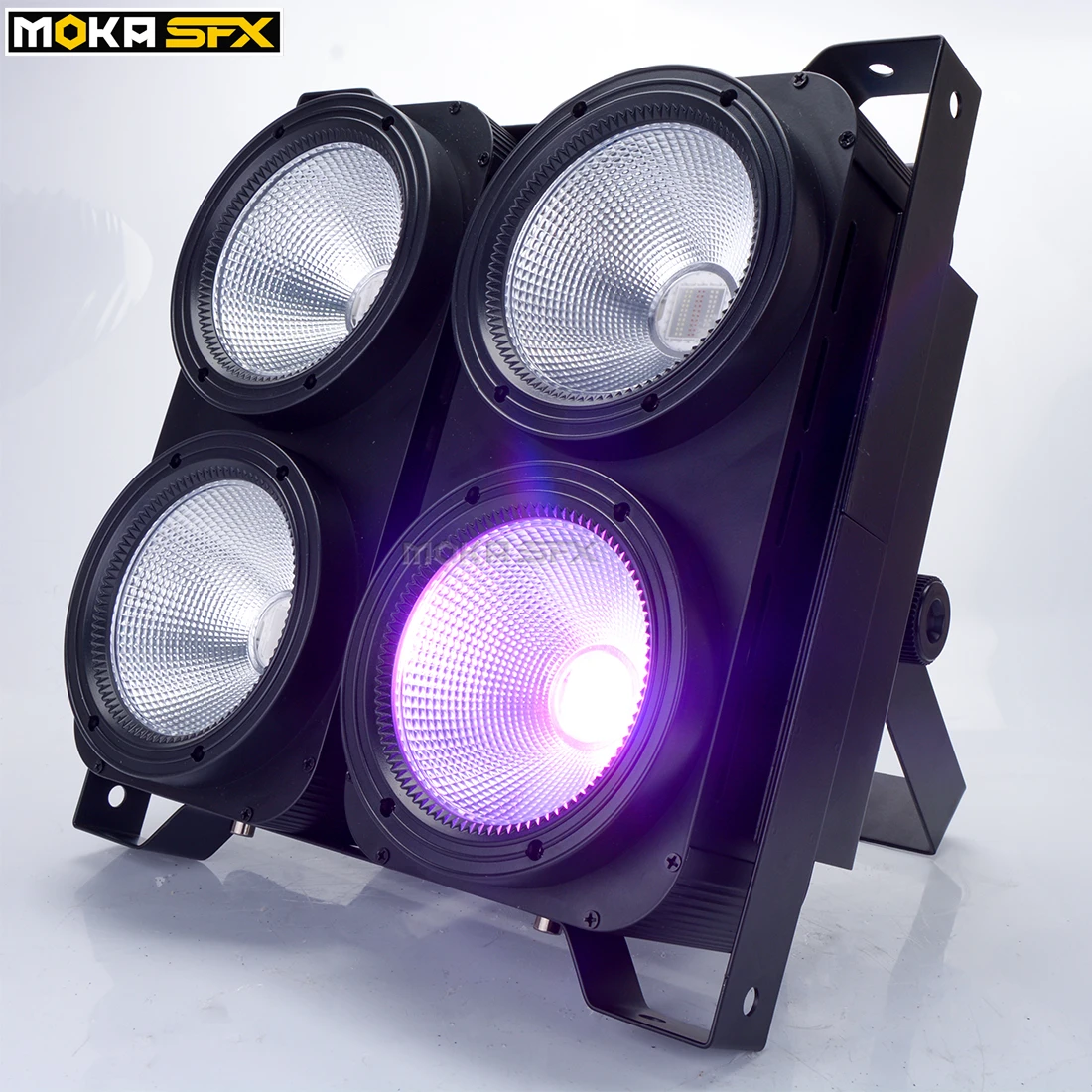 4pcs/lot 4X100w Stage Audience Blinder Lights RGB 3IN1 COB LED Flood ...