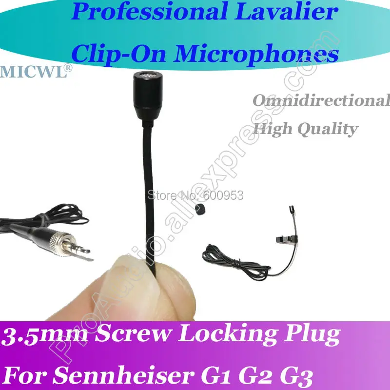 MICWL 블랙 무 지향성 무선 라발리에 라펠 라운드 마이크, 젠하이저 G1 G2 G3 마이크 시스템용|wireless ...