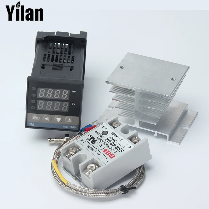 REX C100 Digital PID Temperature Controller 0 400C Universal input Thermostat SSR output SSR ...