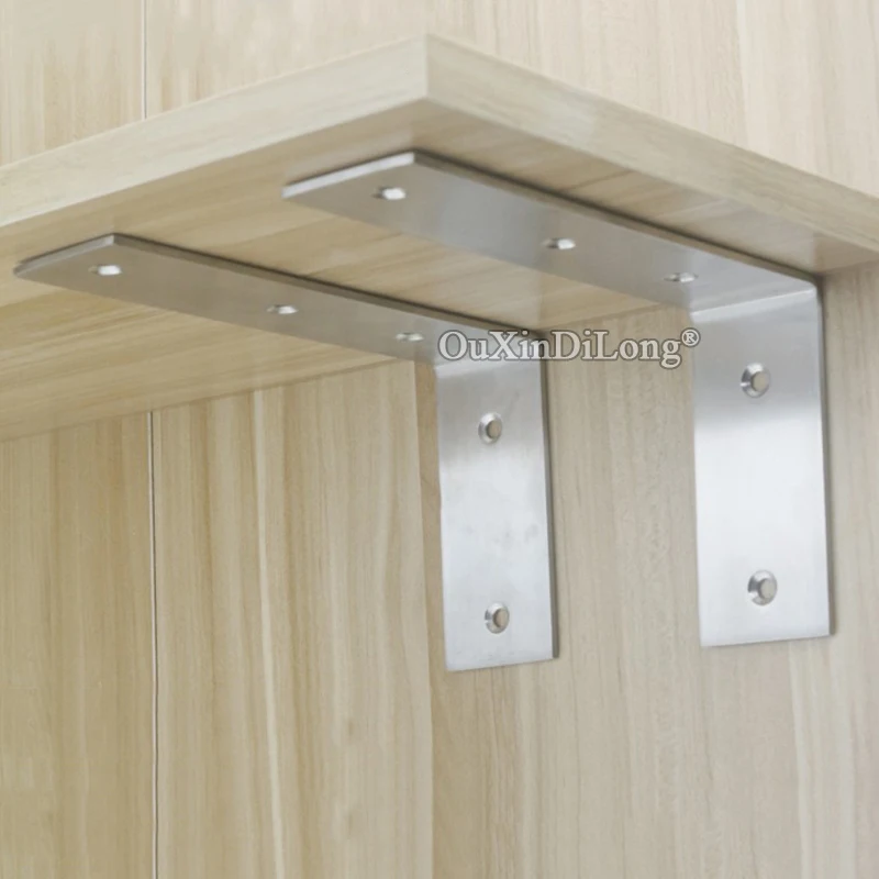 Brand New 4pcs Stainless Steel Triangle Corner Brackets Thicker 3mm ...