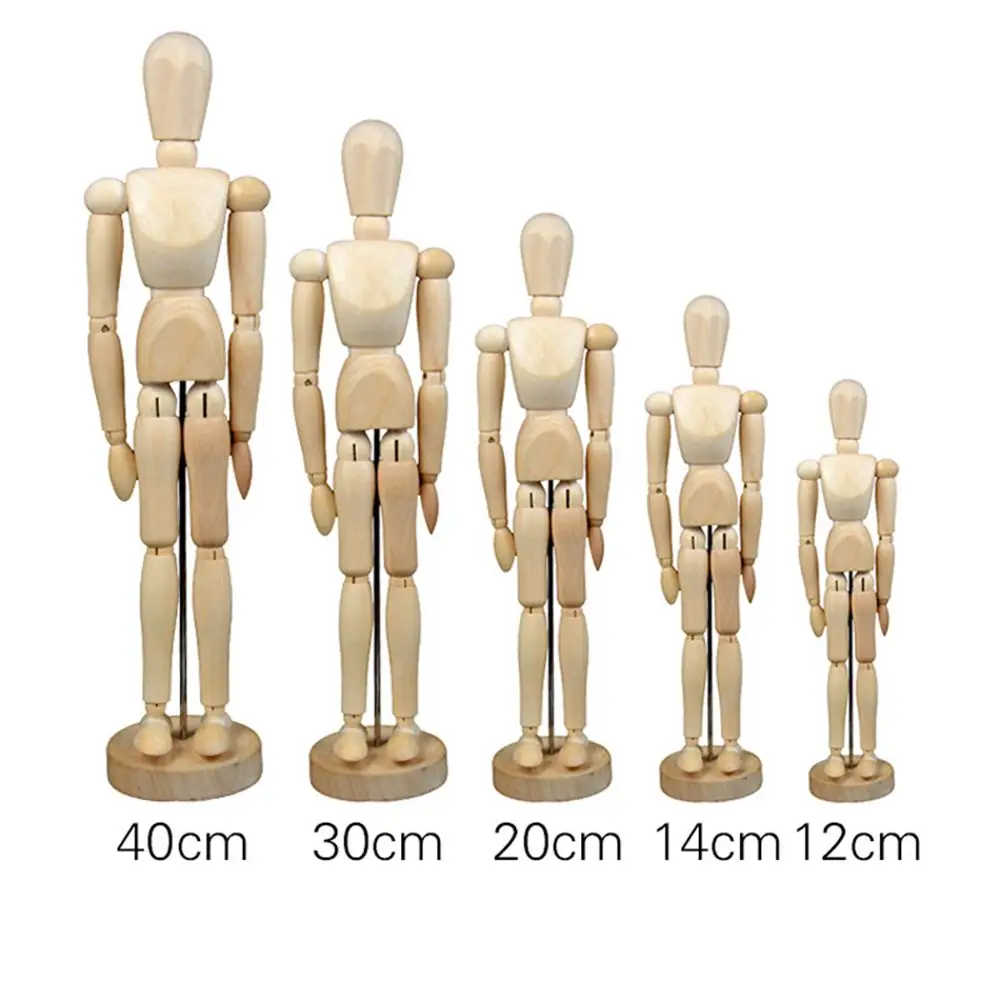Hot Sale 12cm Wooden Man Model Artist Movable Limbs Doll Male Wooden ...