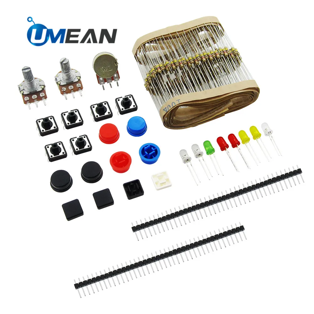 General-Assorted-Electronic-Components-Kit-LED-button-switch-cap-pin ...