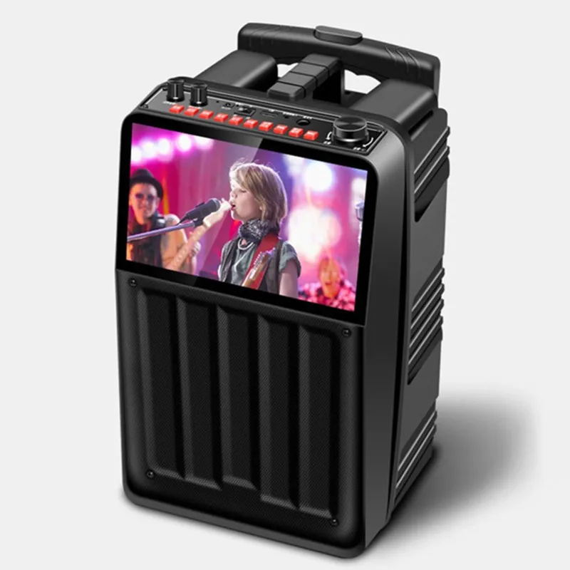 Outdoor Portable Wheel Bluetooth Audio Karaoke Machine Hd Screen ...