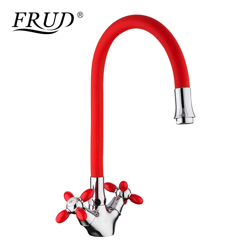 Frud Red Faucets Home Kitchen Faucet Mixer Tap Cold And Hot Water Taps ...