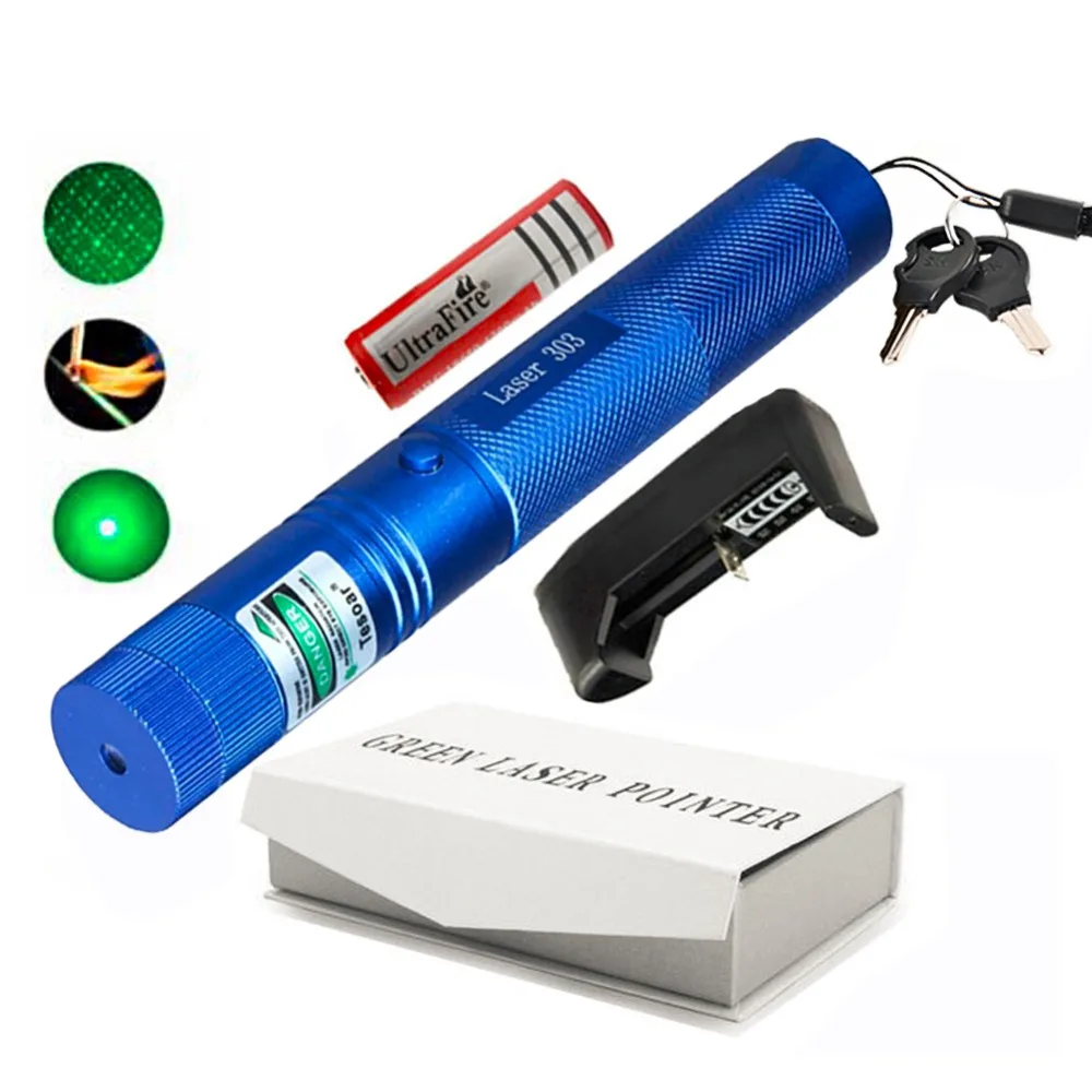 Laser 303 Green Laser Pointer Powerful 5MW 532NM Adjustable Focus ...
