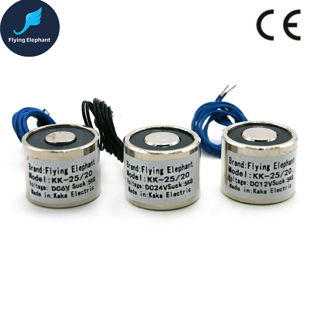 P25/20 Holding Electric Magnet , Lifting 5kg Solenoid Electromagnet Dc ...