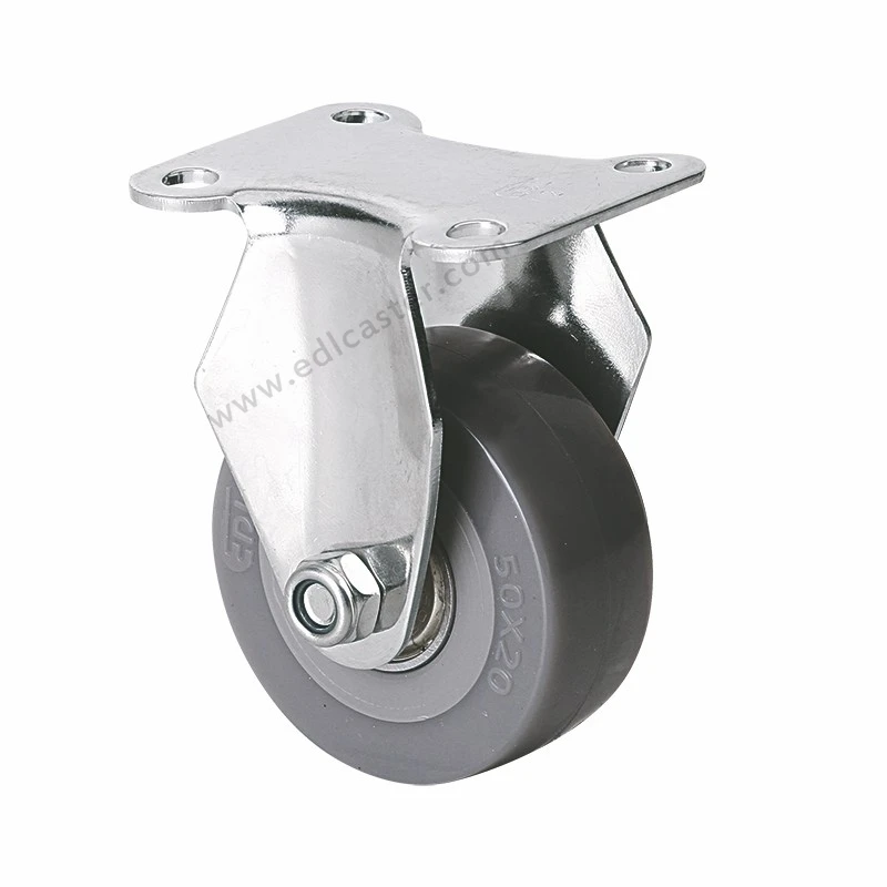 2PCS EDL 2" Small Mini Stainless Steel Casters Wheels 50Kg Polyurethane ...
