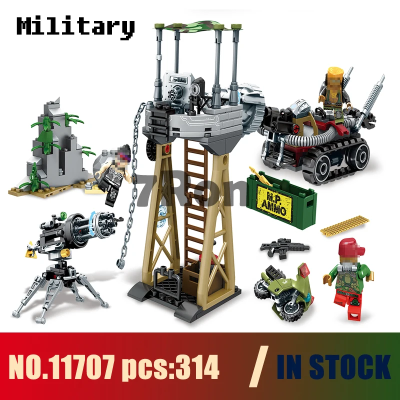 Modelos de construção kits 11707 314 pcs Preto Militar Tropas De ...