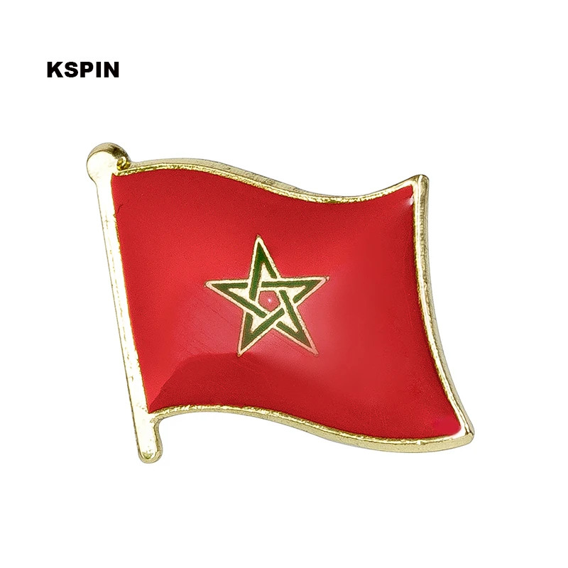 Morocco flag pin lapel pin badge 10pcs a lot Brooch Icons KS 0131|badge ...