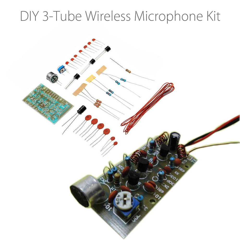 3pcs/lot DIY 3 Tube Wireless Microphone Kit Wireless Microphone Module ...