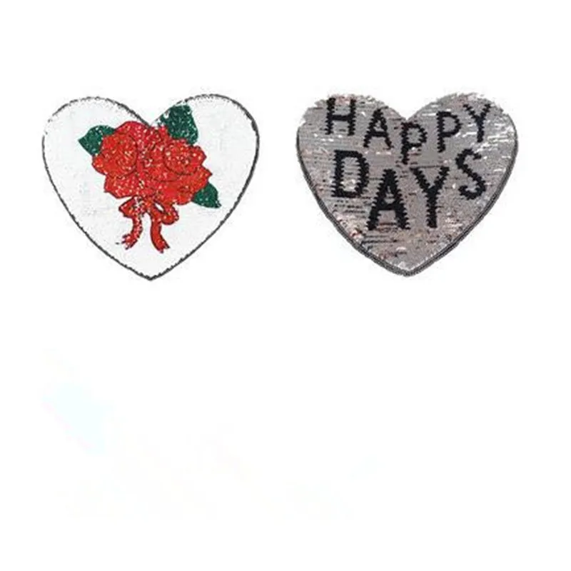 Parches de lentejuelas ropa corazón revertible y en distintos colores ...