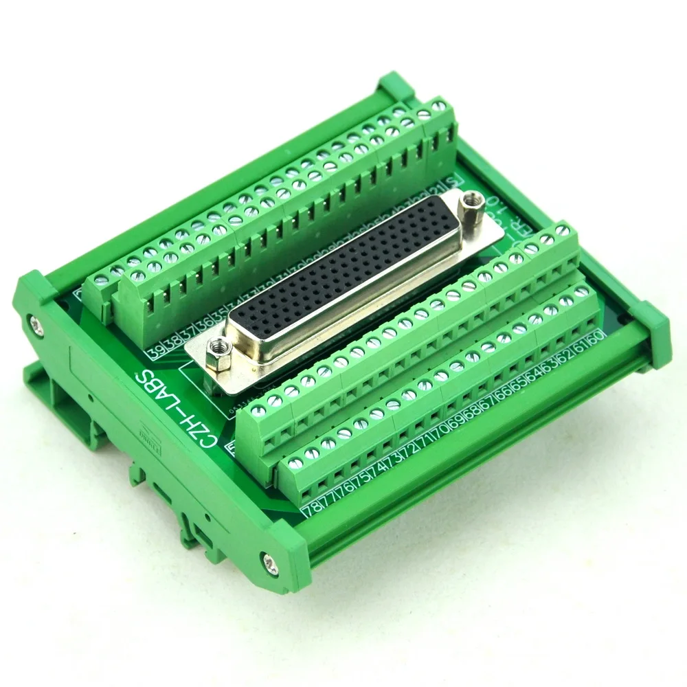 DIN Rail Mount D SUB DB78HD Female Interface Module, Breakout Board ...