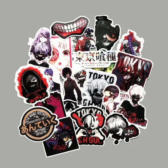 50 Pcs/set Cute Anime Tokyo Ghoul Sticker Decal for Phone Car Laptop ...