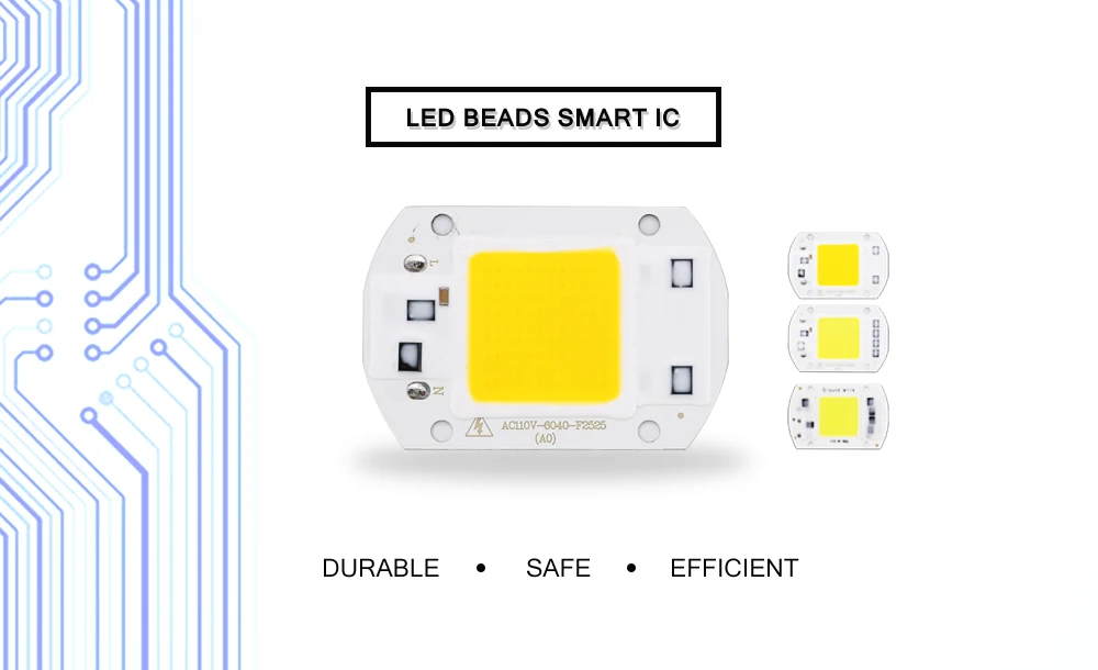 LED COB Lamp Chip Smart IC Driver Easy For DIY LED Floodlight Spot ...