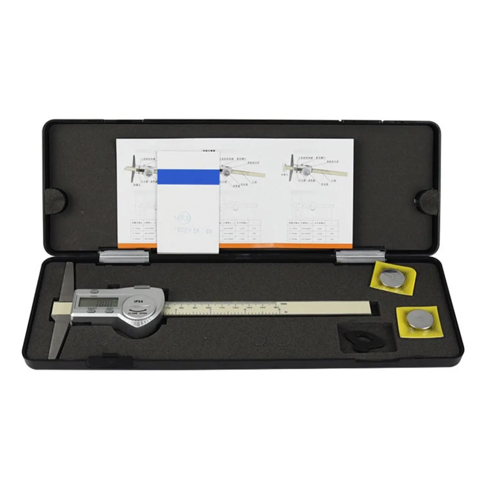 Digital Vernier Caliper Micrometer Double Hook 150-300mm Electronic LCD ...