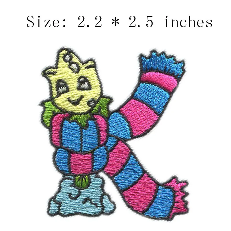 Scarf K embroidery patch 2.2" wide /celebrate/joy patch/hot cut ...