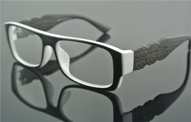 Vintage Full Rim Shurons Style Eyeglass Frames Blackwhite Glasses Gray Big Size Temple