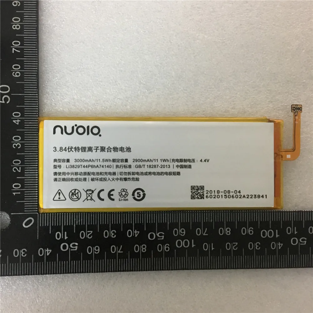 3,84 V 3000 мА/ч, Li3829T44P6hA74140 для zte Nubia Z9 мини NX510j NX511J NX512j NX518j Z9 MAX Z9 ...