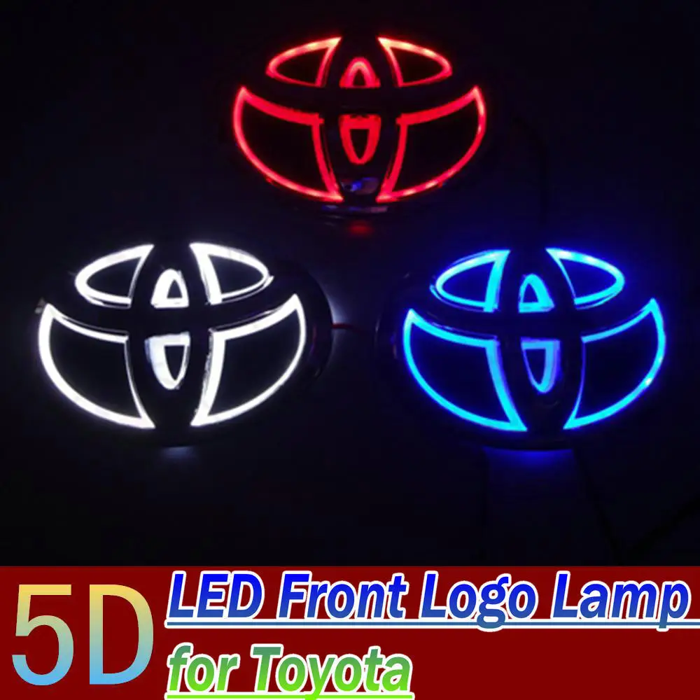5D LED Auto Car Front Logo Laser Lamp Ghost Shadow Light for Toyota ...