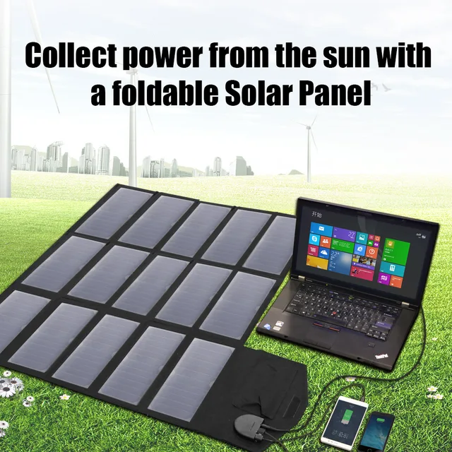 ALLPOWERS 100W 18V 12V Portable Solar Panel Foldable Solar Battery Charger for Laptop Mobile ...