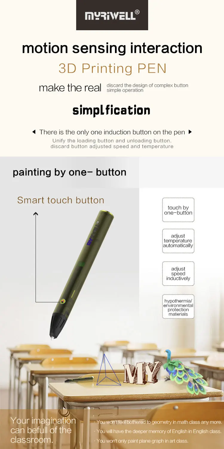 Stylo 3d,stylo 3d tactile de 6e génération, stylo d'impression 3D avec ...