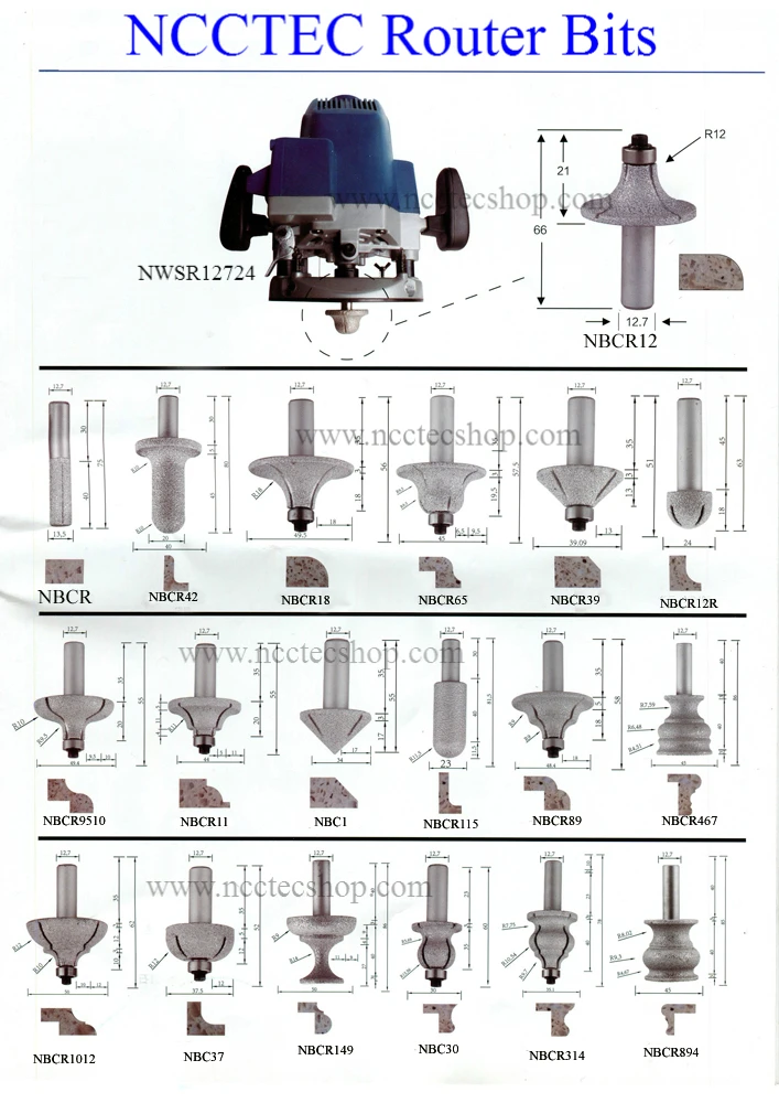diamond-vacuum-brazed-profile-conventional-cutters-router-bits-1-2 ...