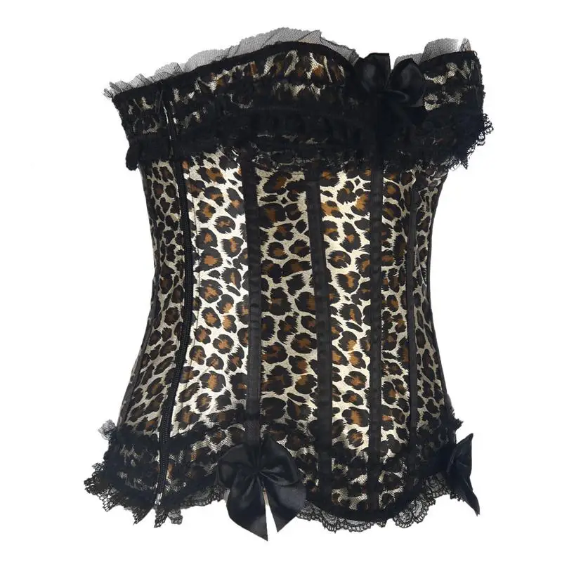 Women Red Steampunk Corset Lace Up Sexy Corselet Bustiers Corset Top