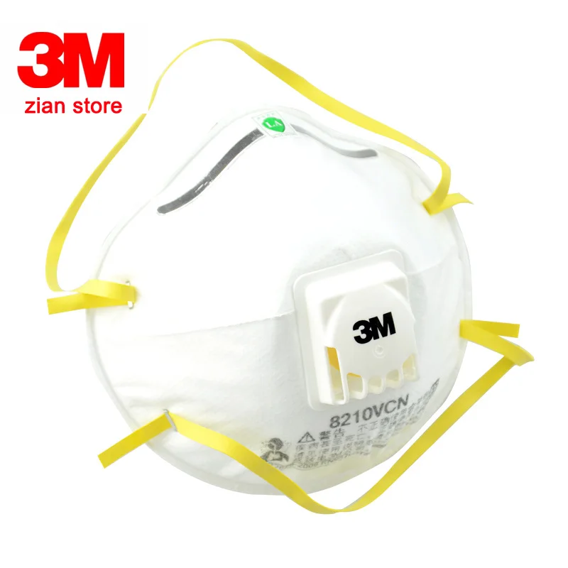 3M 8210V Respirator dust Mask Cool flow Valve Particles Mask PM2.5 N95 ...
