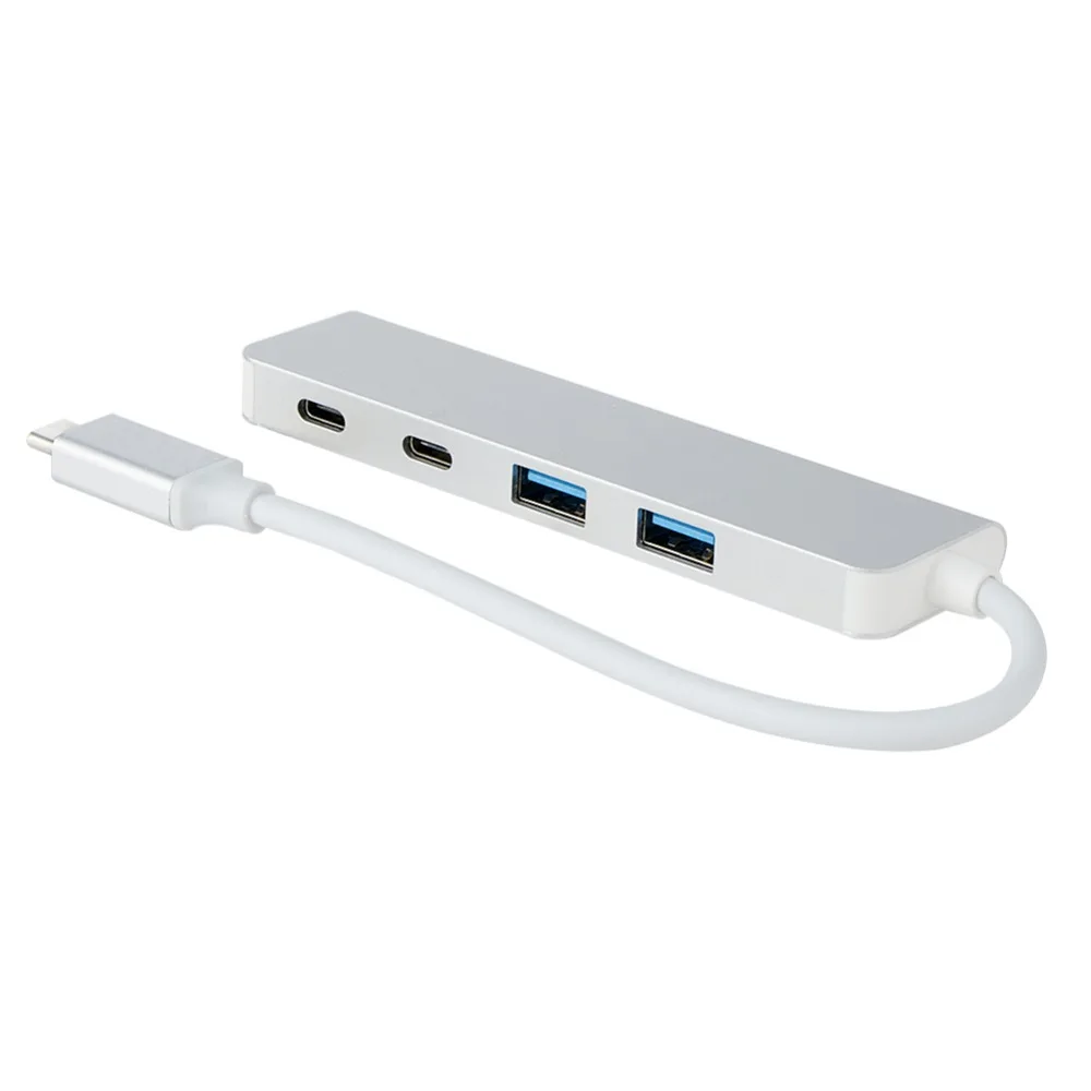 4 in 1 Type C Hub Adapter USB C to 2 Ports USB 3.0/Type C Extender ...
