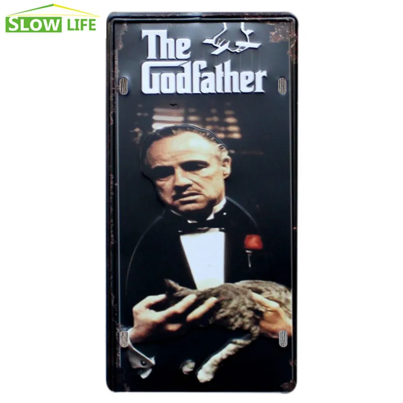 The Godfather Sign Vintage Car License Plate Vintage Home Decor Tin ...