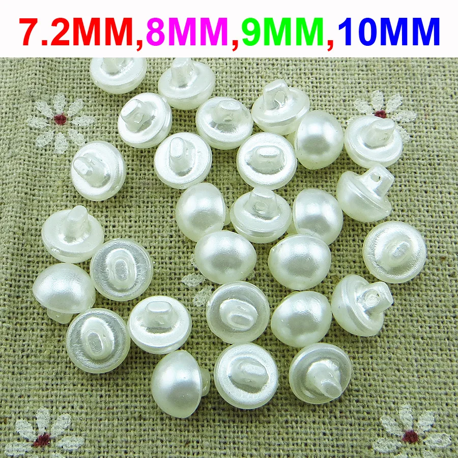 100PCS Pearl White RESIN Buttons 8MM Coat Boots Sewing Clothes ...