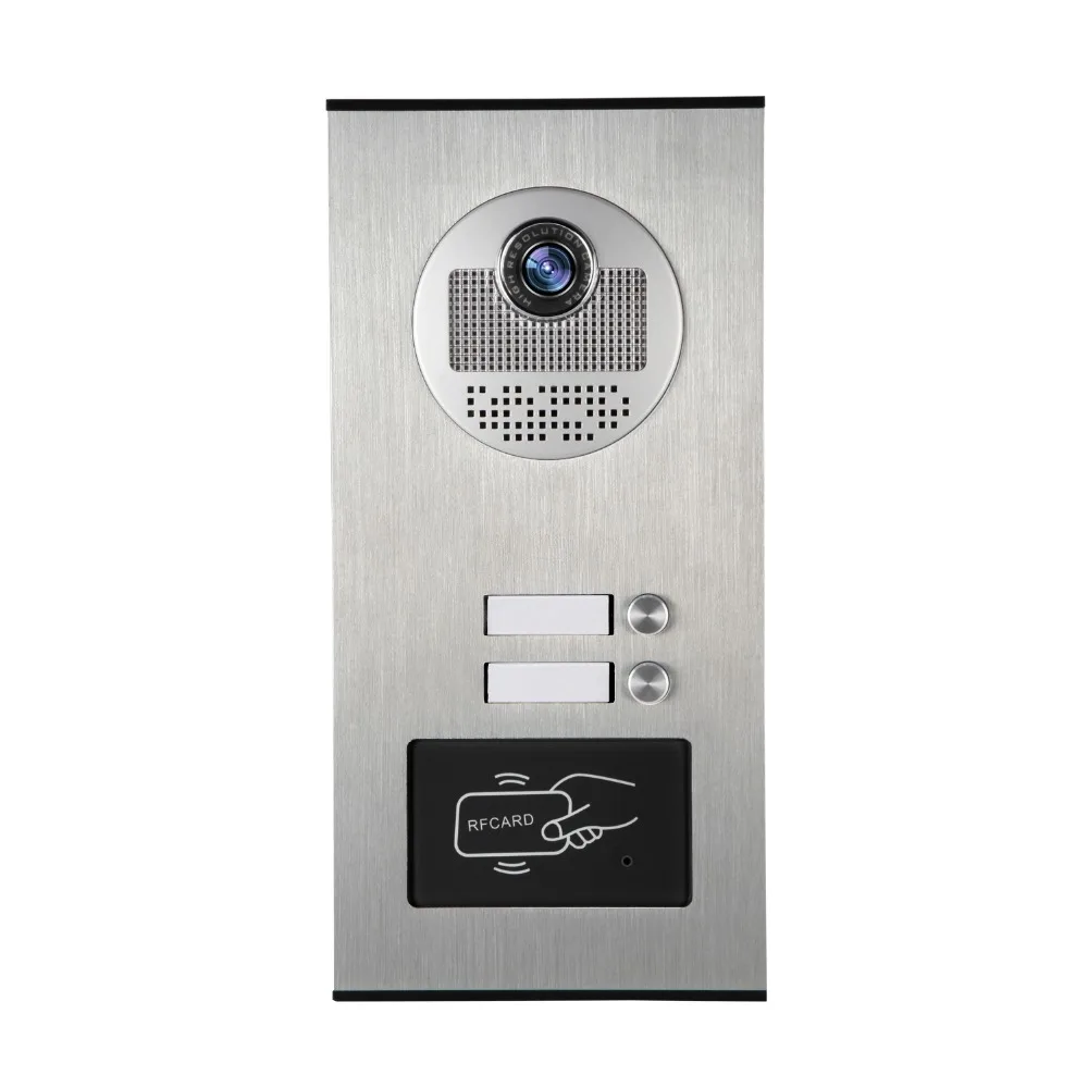 YobangSecurity Metal Aluminum Outdoor RFID Access Door Camera For 2 Units Apartment Video ...