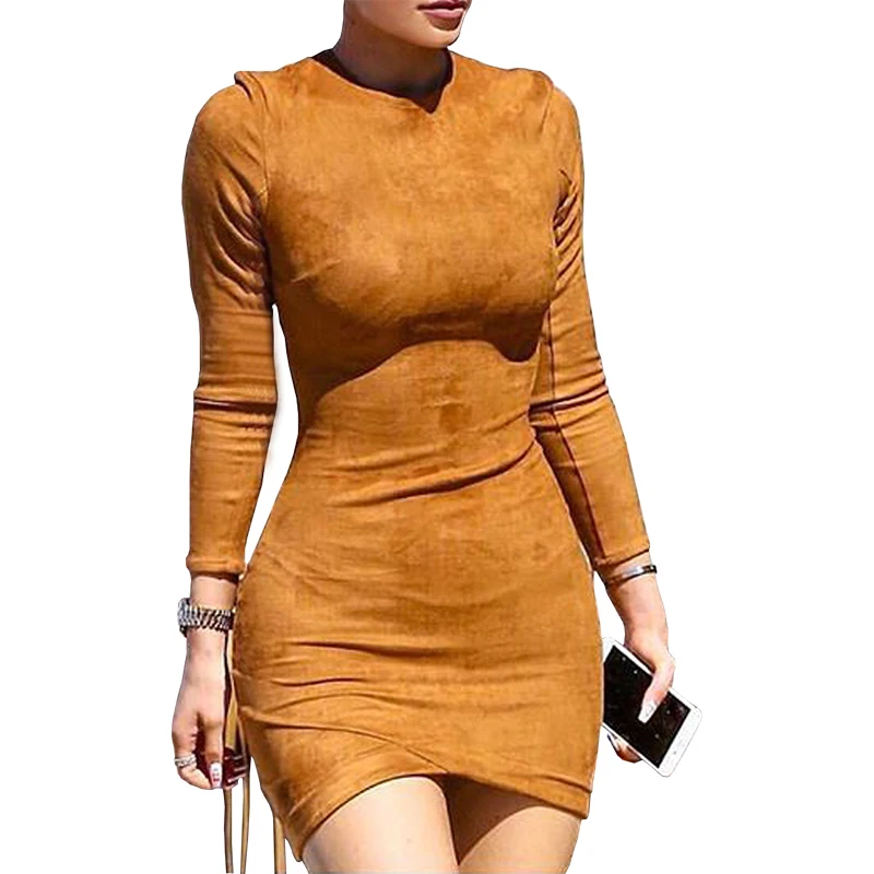 Venta > vestidos cortos de gamuza > en stock