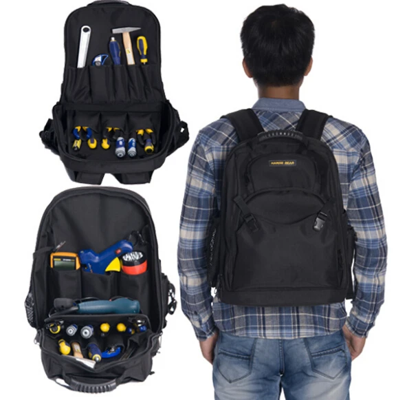 Large capacity Professional Electricians Maintenance Backpack Tool Bag ...