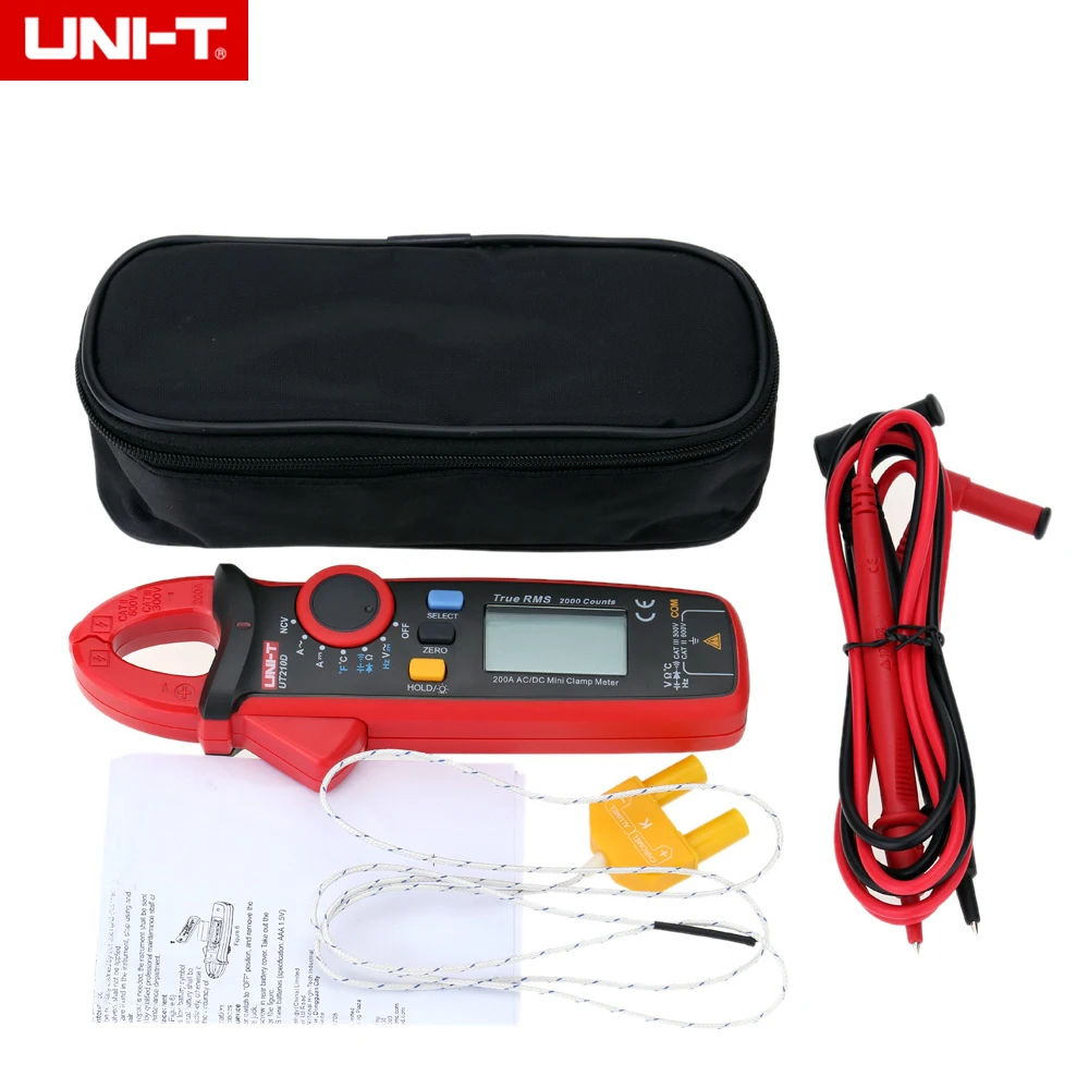 Uni-t Ut210d Digital Voltage Resistance Capacitance Clamp Multimeter ...