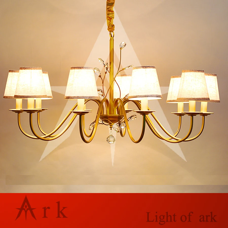 ARK LIGHT iron rural Nordic restaurant bedroom led European style gold ...