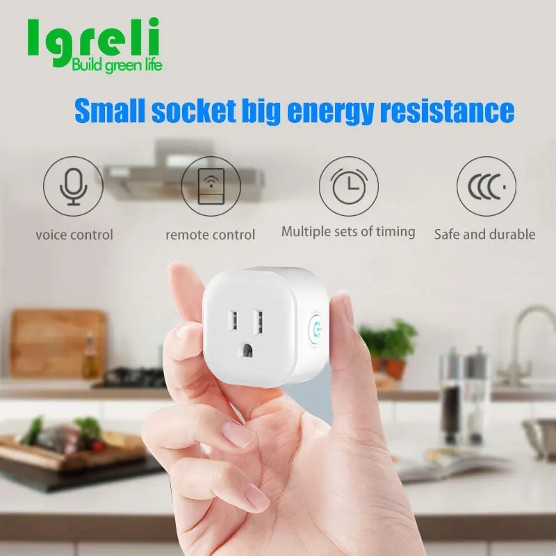 Mini Wi Fi Smart Socket phone Remote From Anywhere, Compatible with ...