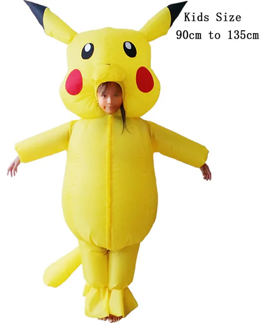 Adults Inflatable Pikachu Costume Pokemon Cosplay Halloween Costume for ...