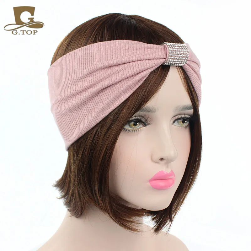 Buy Women Solid Stretchy Cotton Wide Headband Hair