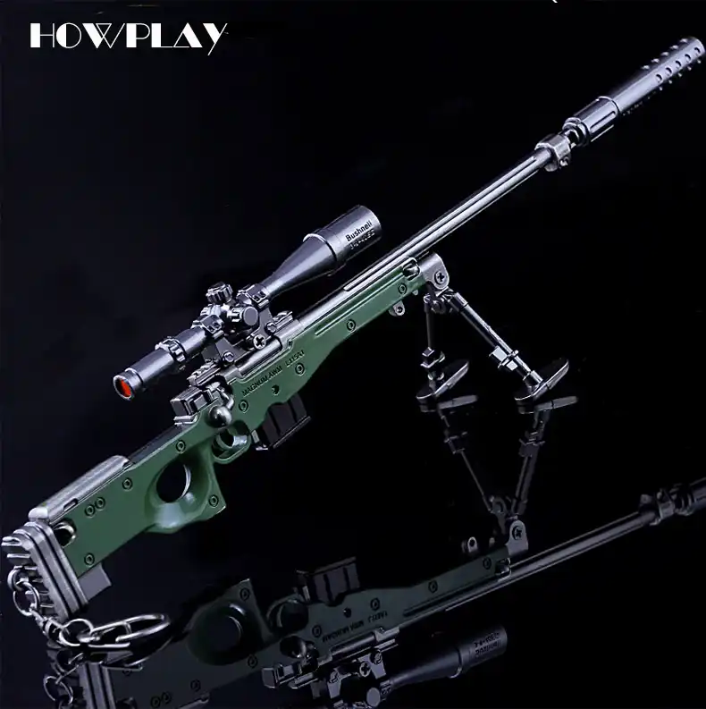 Alloy Model Ornament Toy Battleground Gun Mini Toy Gun Awm
