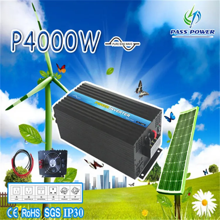 CE&ROHS approved,pure sine wave solar inverter 4000w,built in 30A ...