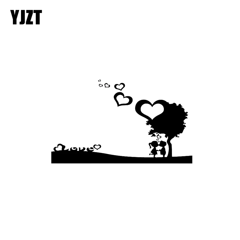 YJZT 15CM*9CM Love Kissing Couple Car Sticker Boy And Girl Kiss Vinyl ...