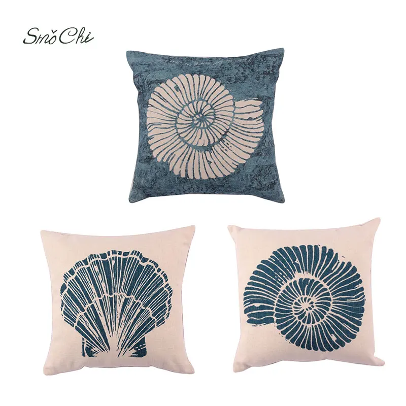 Smochi estilo marino cojín océano de concha de moda de impresión ...