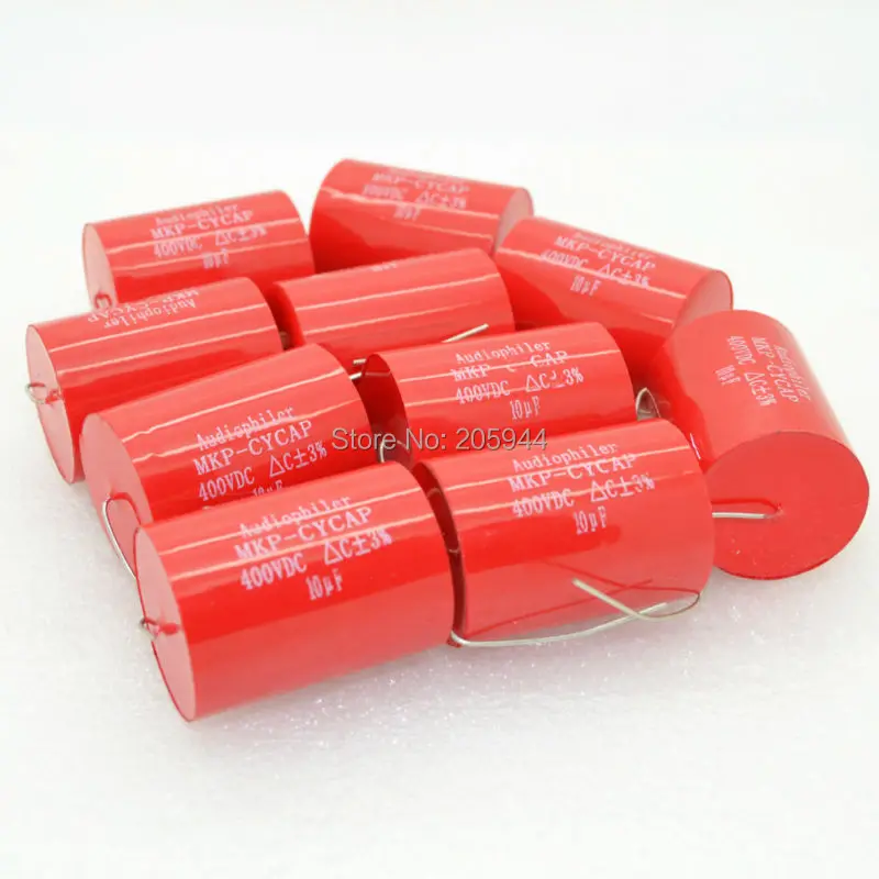 10pcs MKP CYCAP 10uF 400v Tubular Capacitor MKP kondensotor MKP 10UF ...