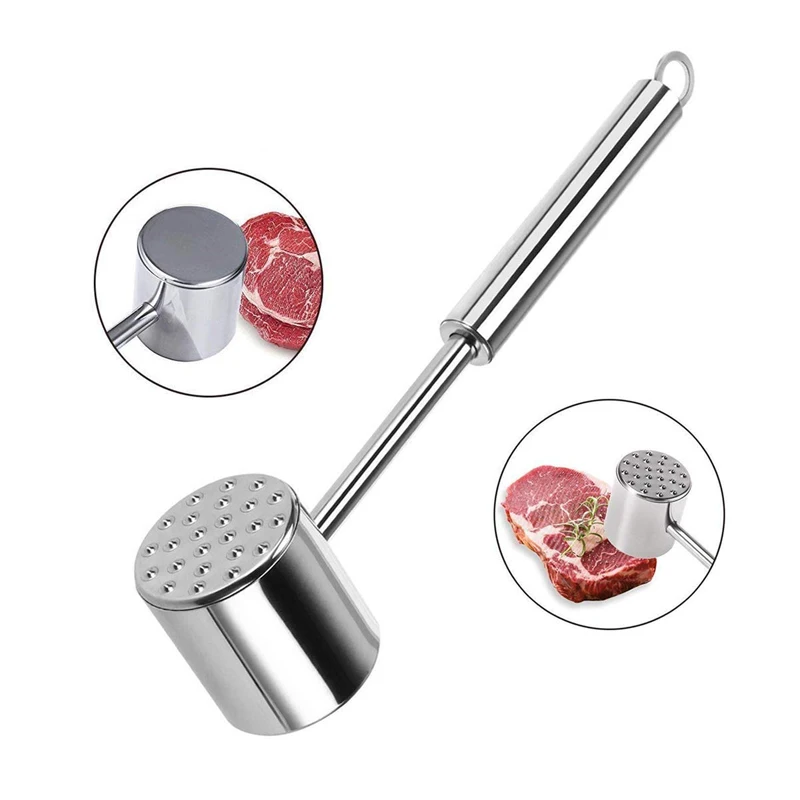 Heavy Duty Meat Hammer Dishwasher Safe Rust Proof 304 Stainless Steel